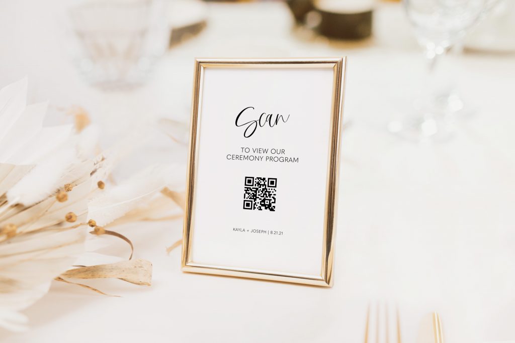 QR Code Wedding Programs Someday Paper Co